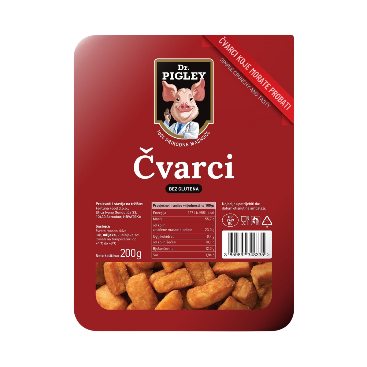 Dr. Pigley Pork crackling | Čvarci 200g | Magaza Online