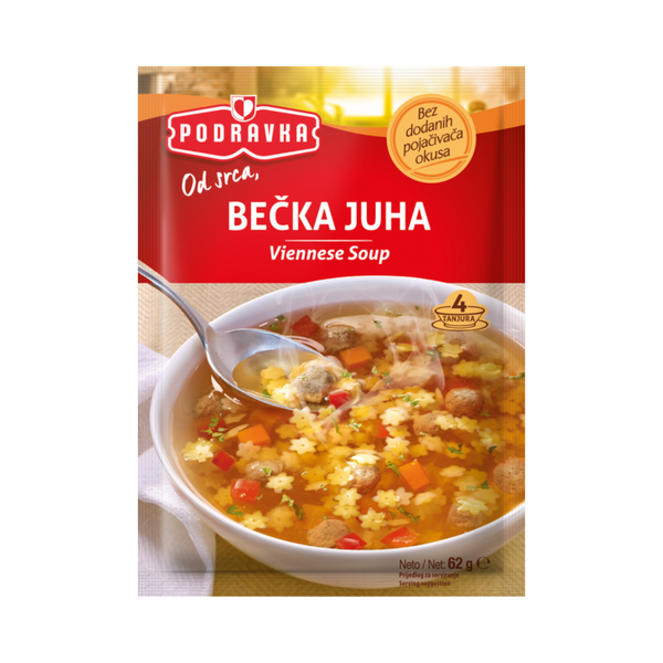 Podravka Viennese soup | Bečka juha 62g | Magaza Online