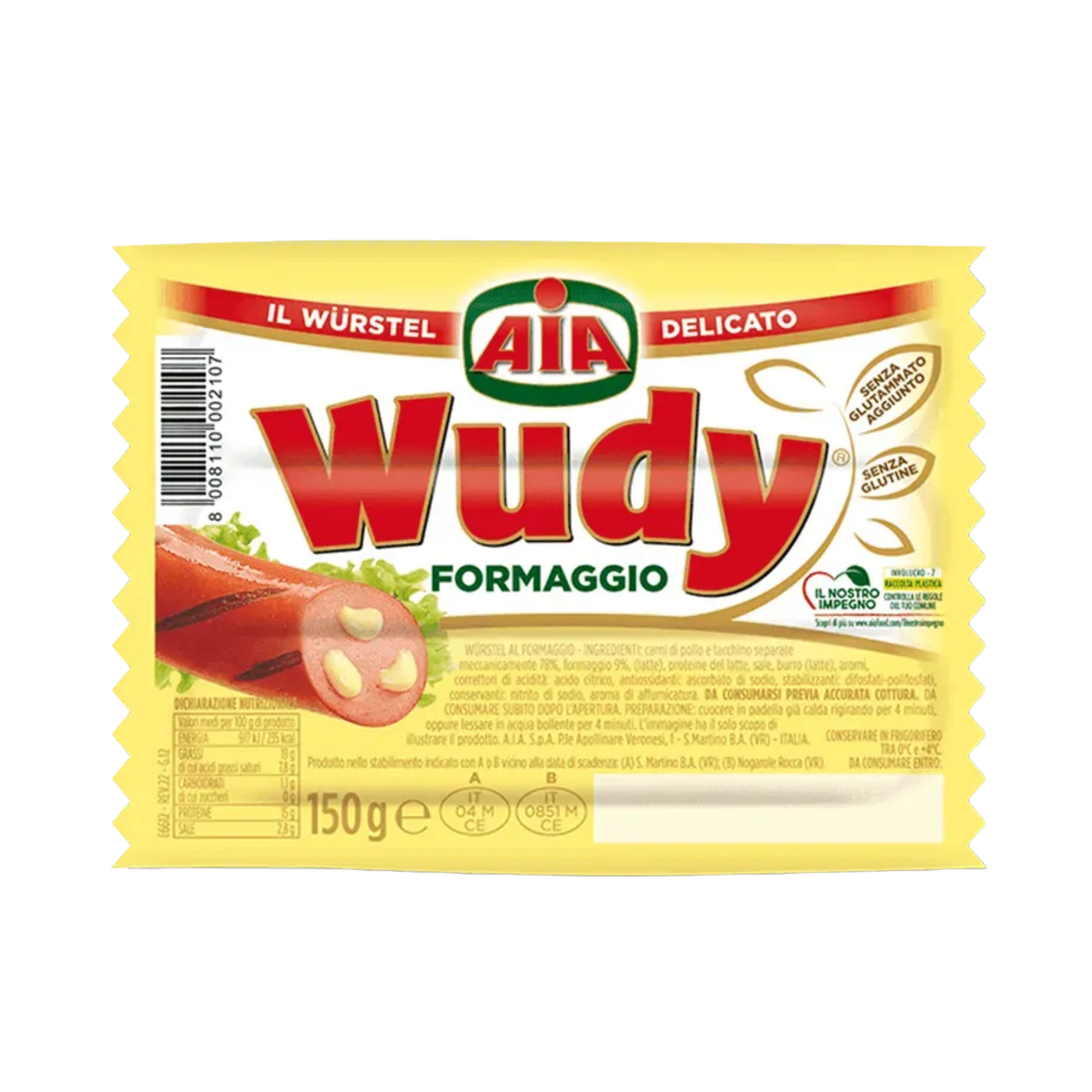 Wudy Hot dogs with cheese | Hrenovke sa sirom 150g | Magaza Online