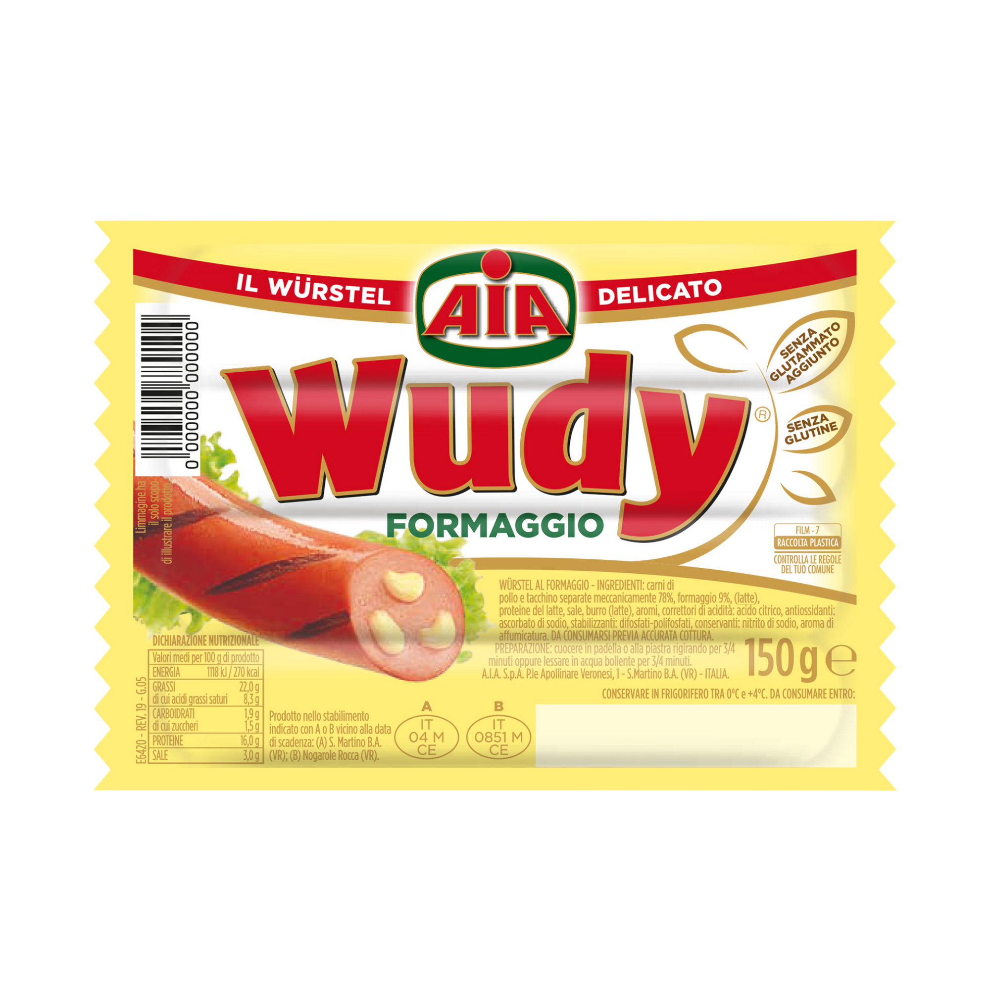 Wudy Hot dogs with cheese | Hrenovke sa sirom 150g | Magaza Online